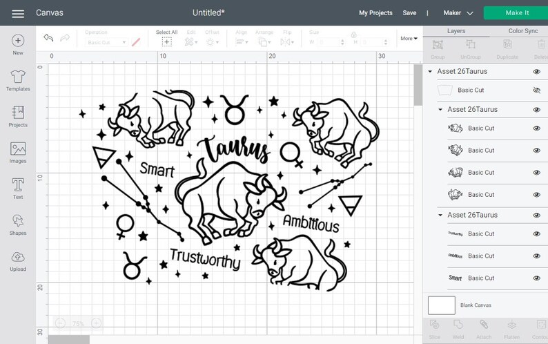 Taurus Zodiac Horoscope Svg for Strata Tumblers 22 Oz | Etsy