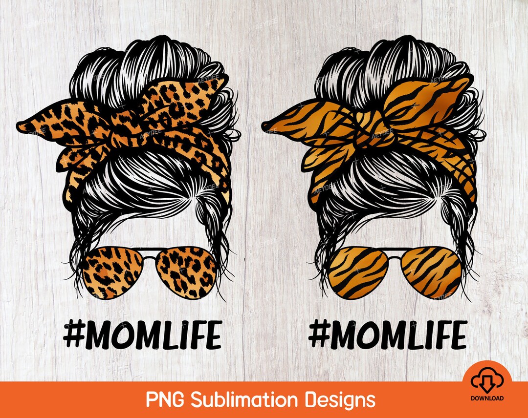 Cheetah Print Mom Life Png, Leopard Mom Life Png, Mom Life Bengal Tiger ...