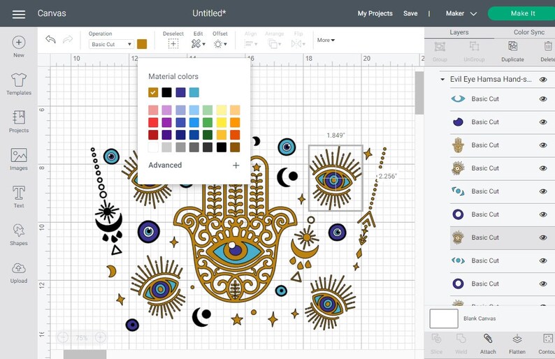 Evil Eye Hamsa Hand Svg for Strata Tumblers 22 Oz Evil Eye | Etsy