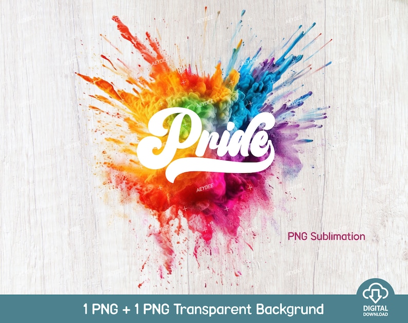 PRIDE Rainbow Explosion Png Sublimation Design Pride Month - Etsy