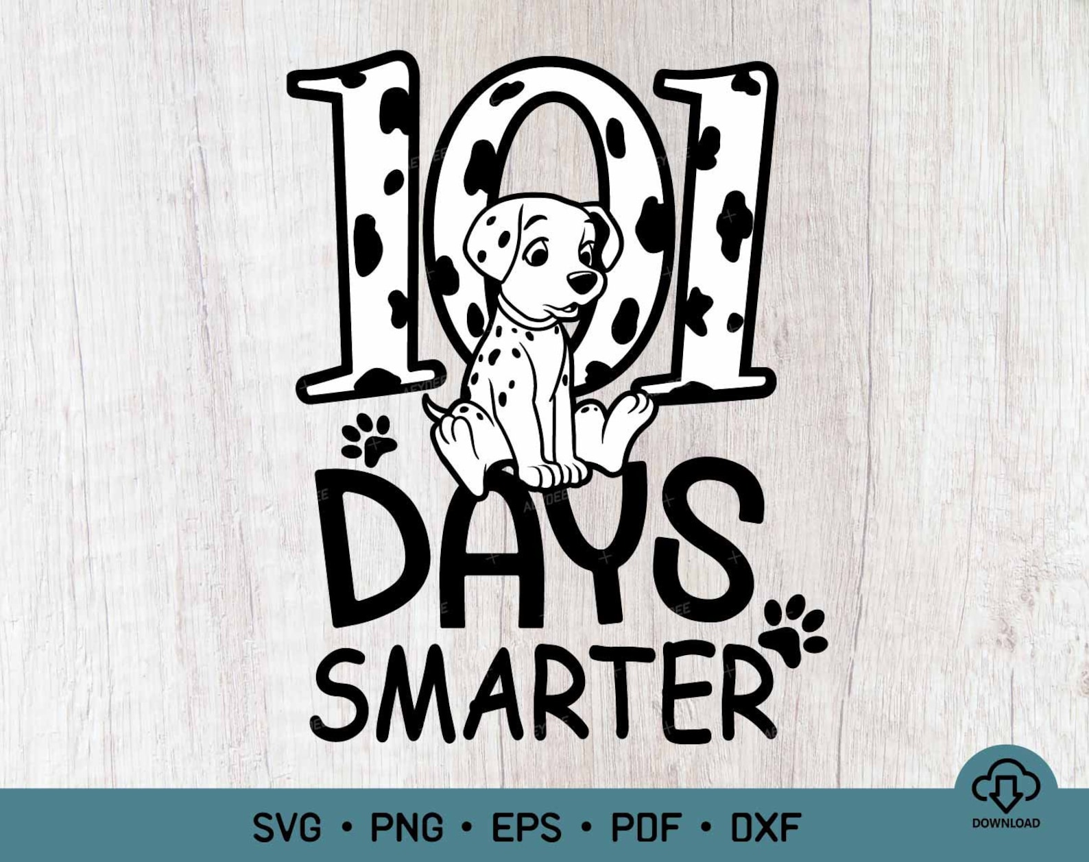 101 Days Smarter SVG Dalmatian Svg 101 Days of School SVG | Etsy