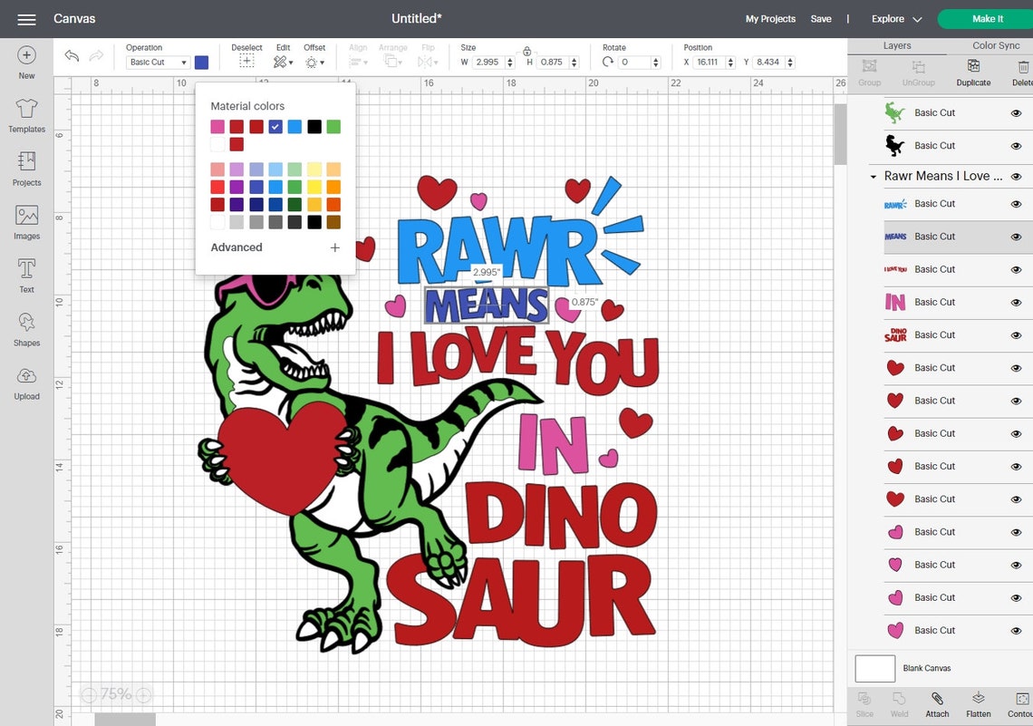 Rawr Means I Love You in Dinosaur Svg Valentine's Day T - Etsy