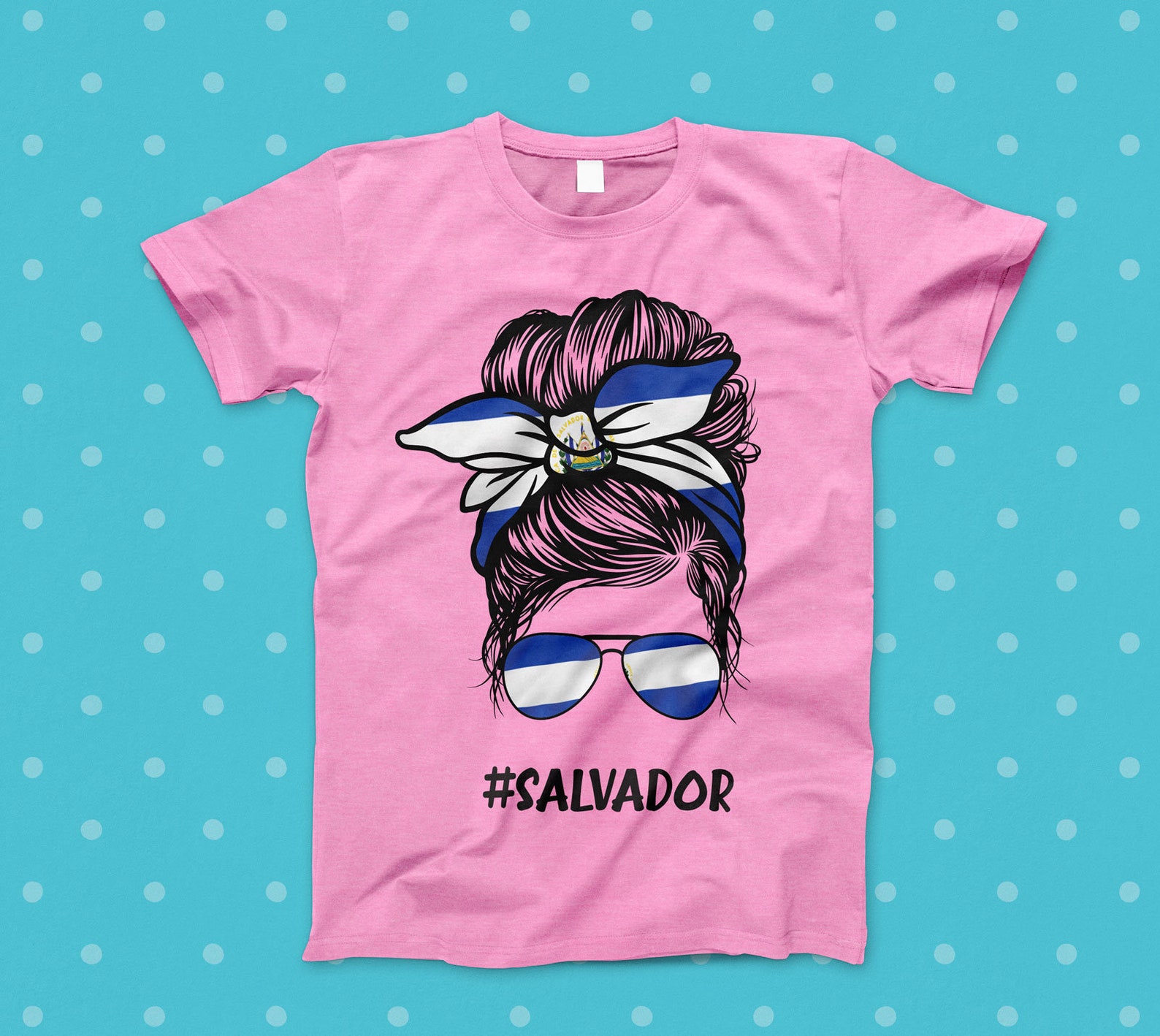 Salvador PNG El Salvador Messy Bun Png El Salvador Flag - Etsy