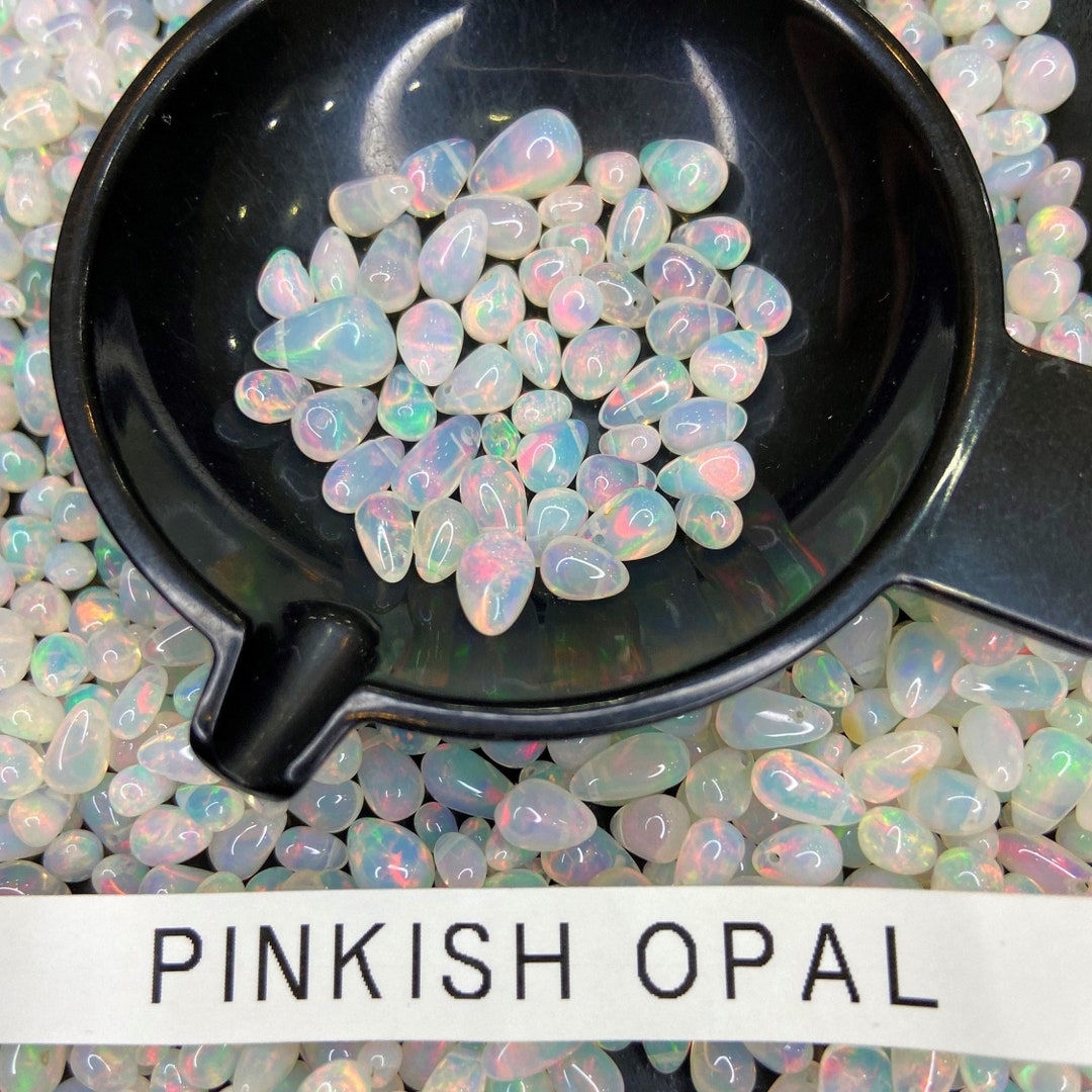 Pink Flash Opals Top Drilled Drops - All Sizes From 4mm to 9mm - Pink ...