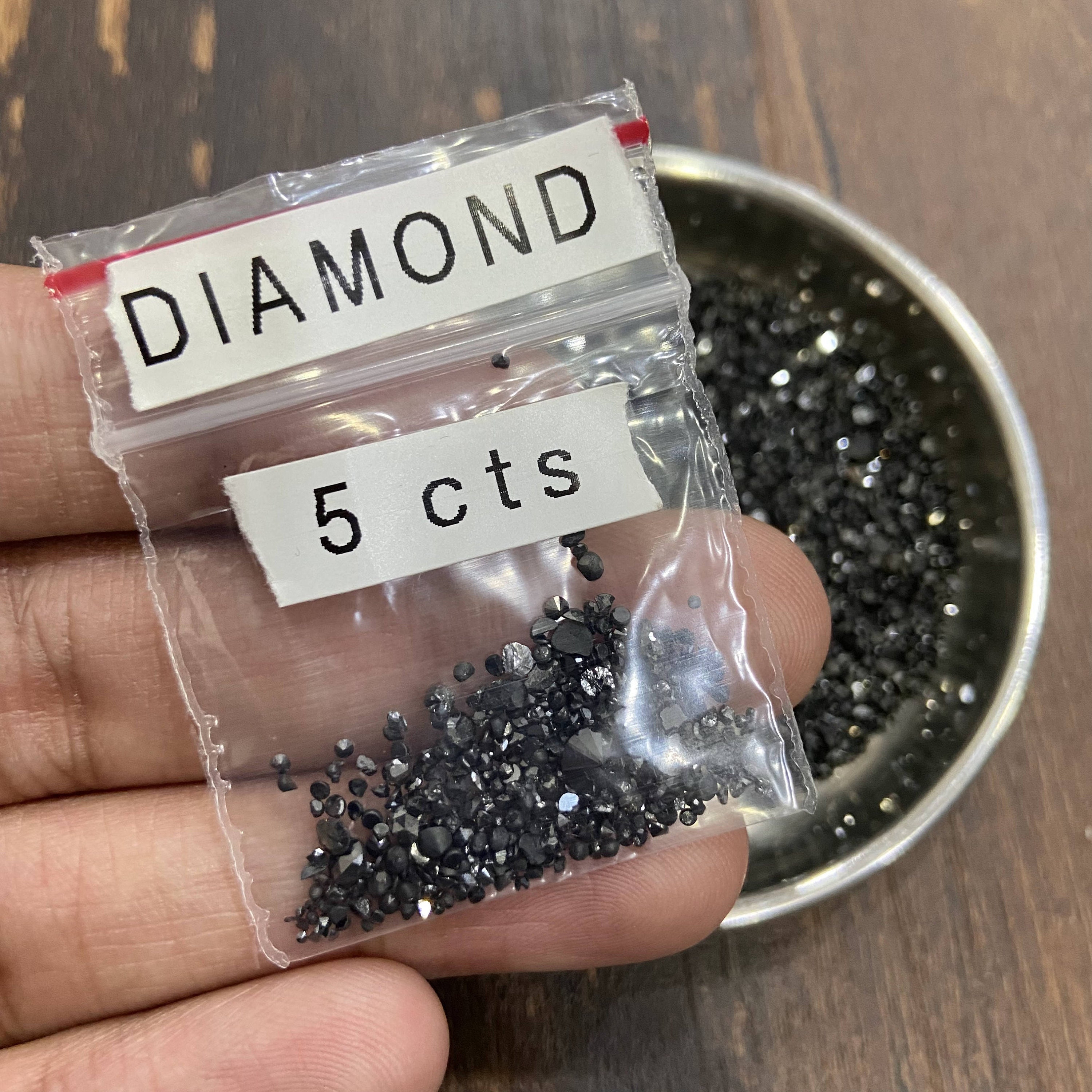 5 Cts of Black Diamond Broken Chips of Faceted Diamonds Chip | Etsy