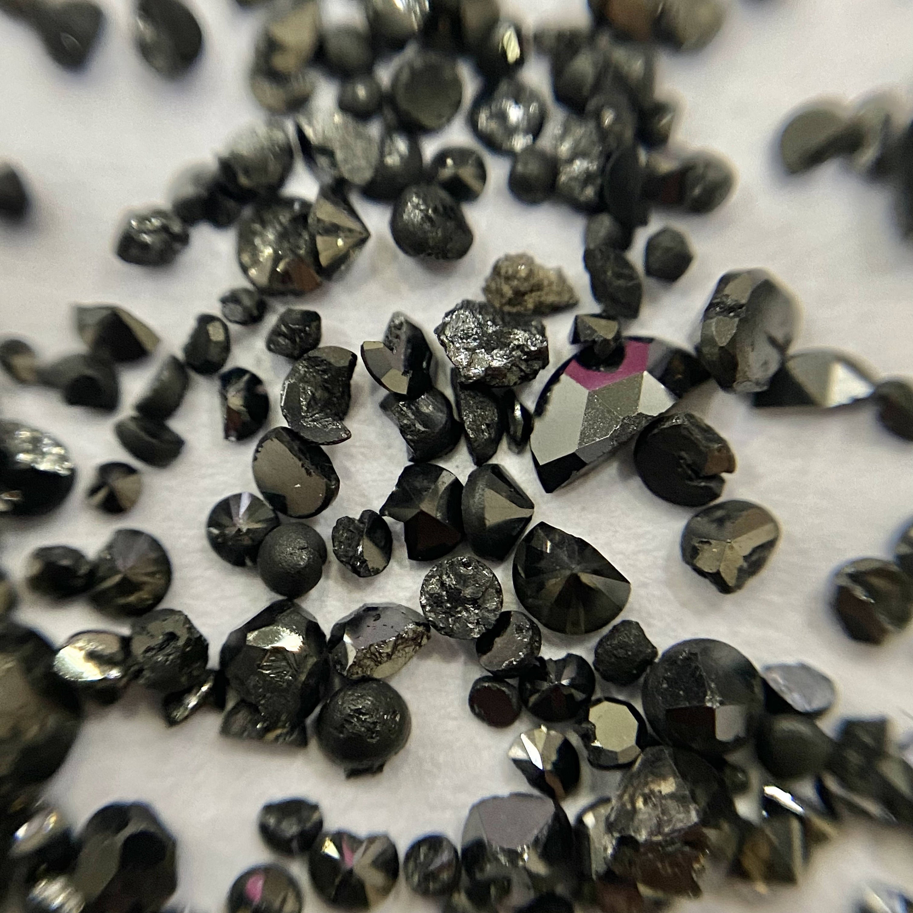 5 Cts of Black Diamond Broken Chips of Faceted Diamonds Chip | Etsy