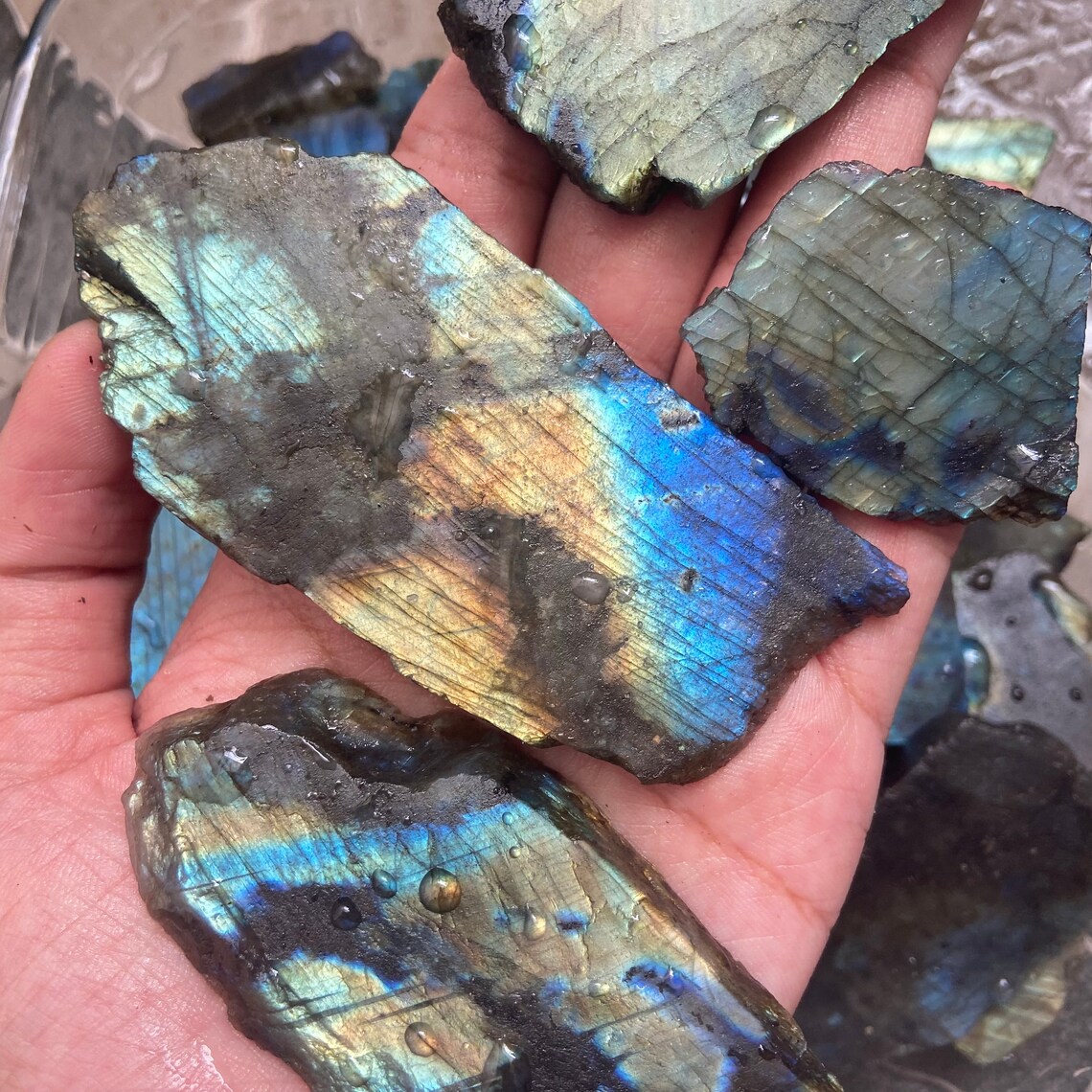 Big Uncut Labradorite Slab Plate Raw Labradorite Plates From - Etsy