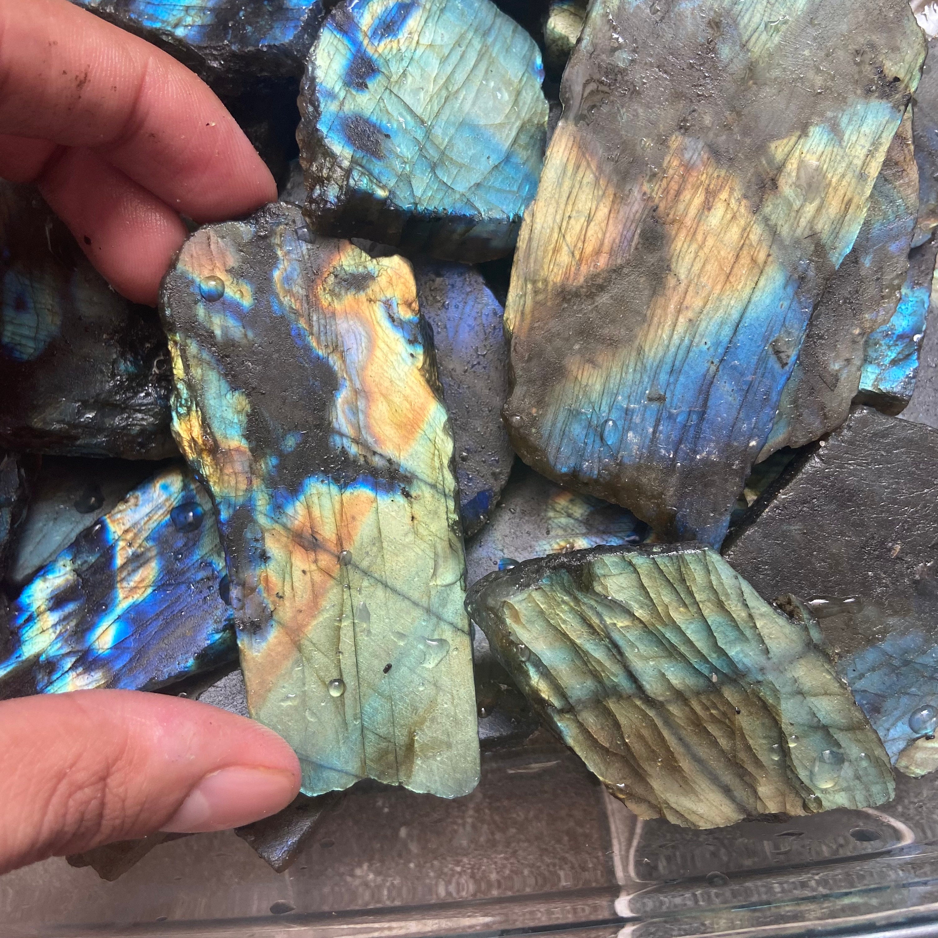 Big Uncut Labradorite Slab Plate - Raw Labradorite Plates From ...