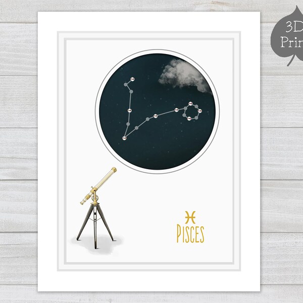 Pisces 3d Print - Etsy