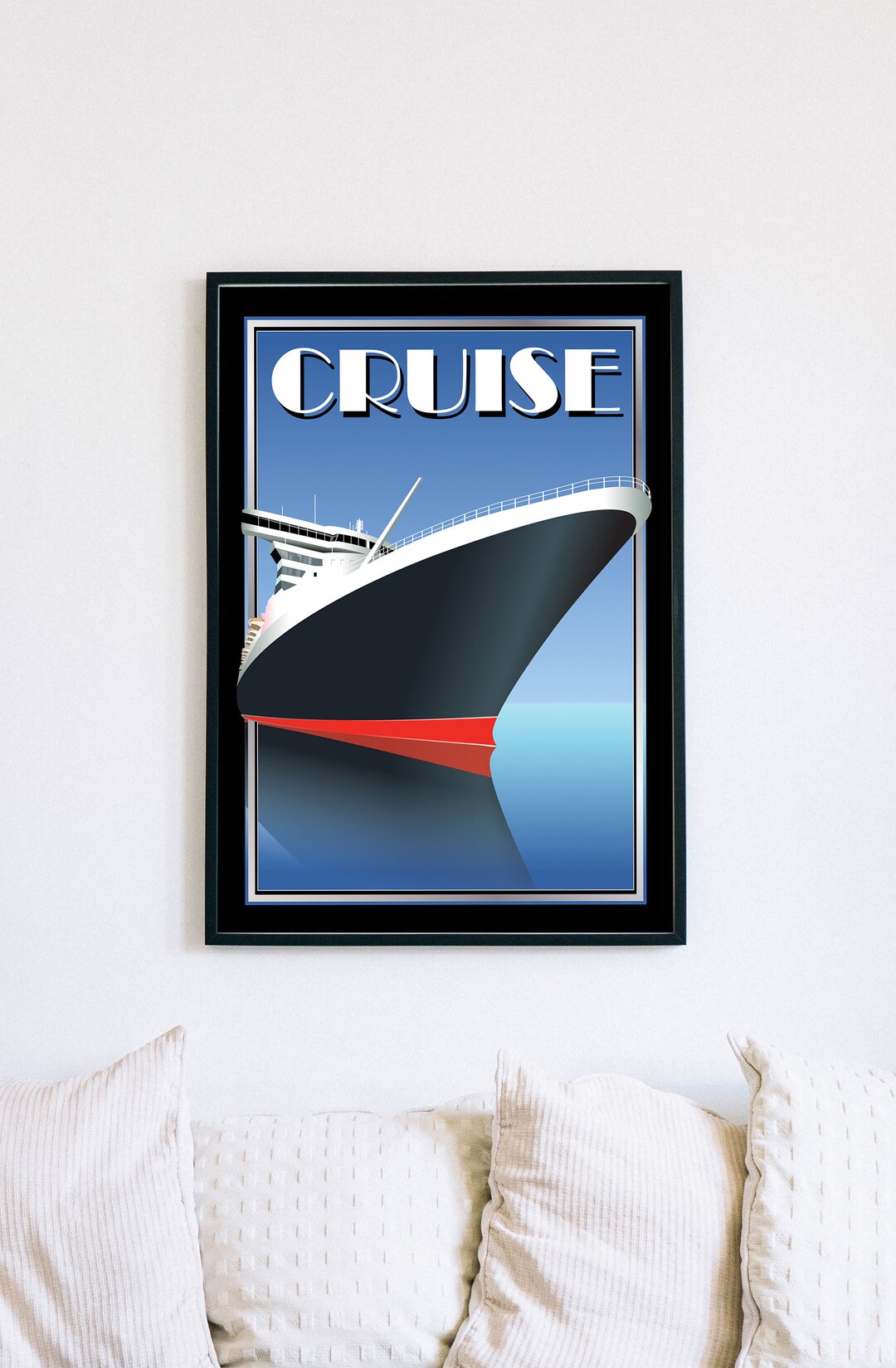 Transatlantic Line Travel Poster Print - A4/A3 Instant Download Print ...
