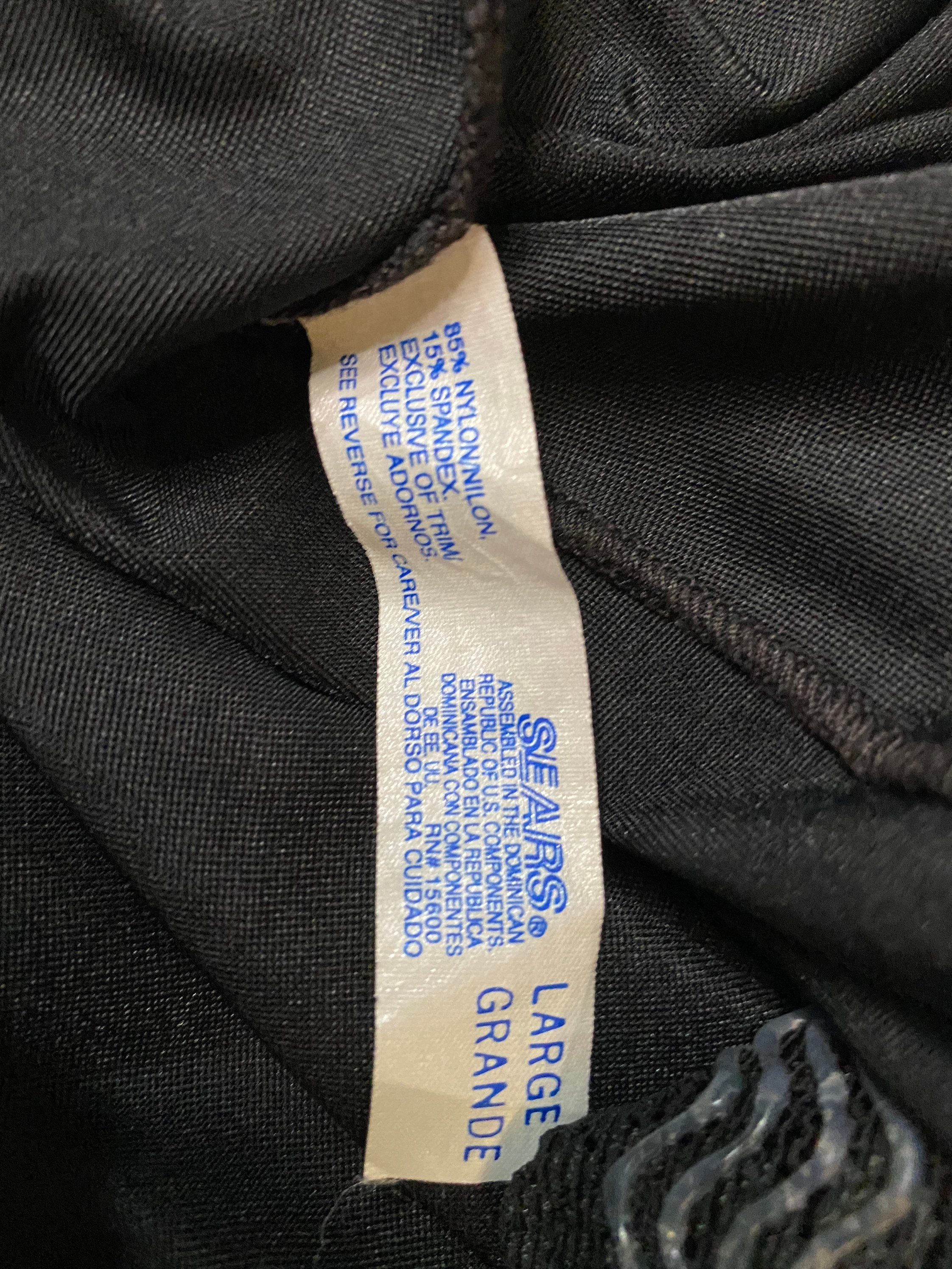 Vintage SEARS Body Shaper Black Slip LARGE - Etsy