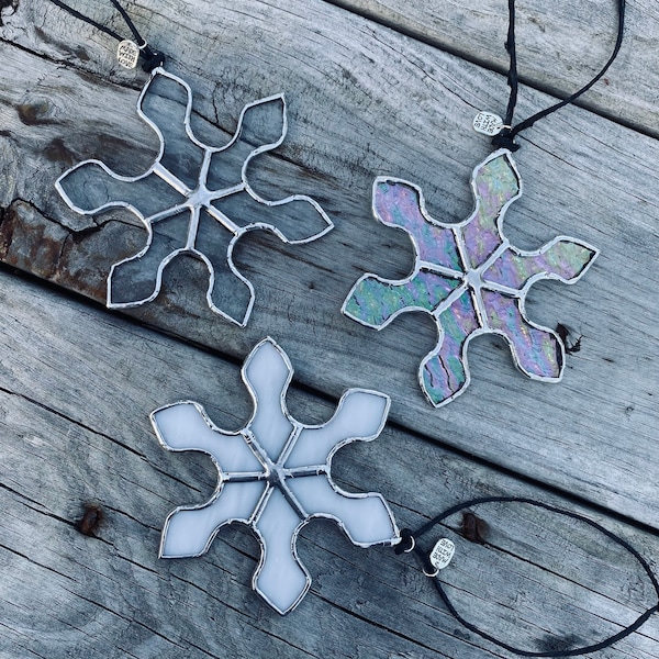 Stained Glass Snowflakes - Etsy