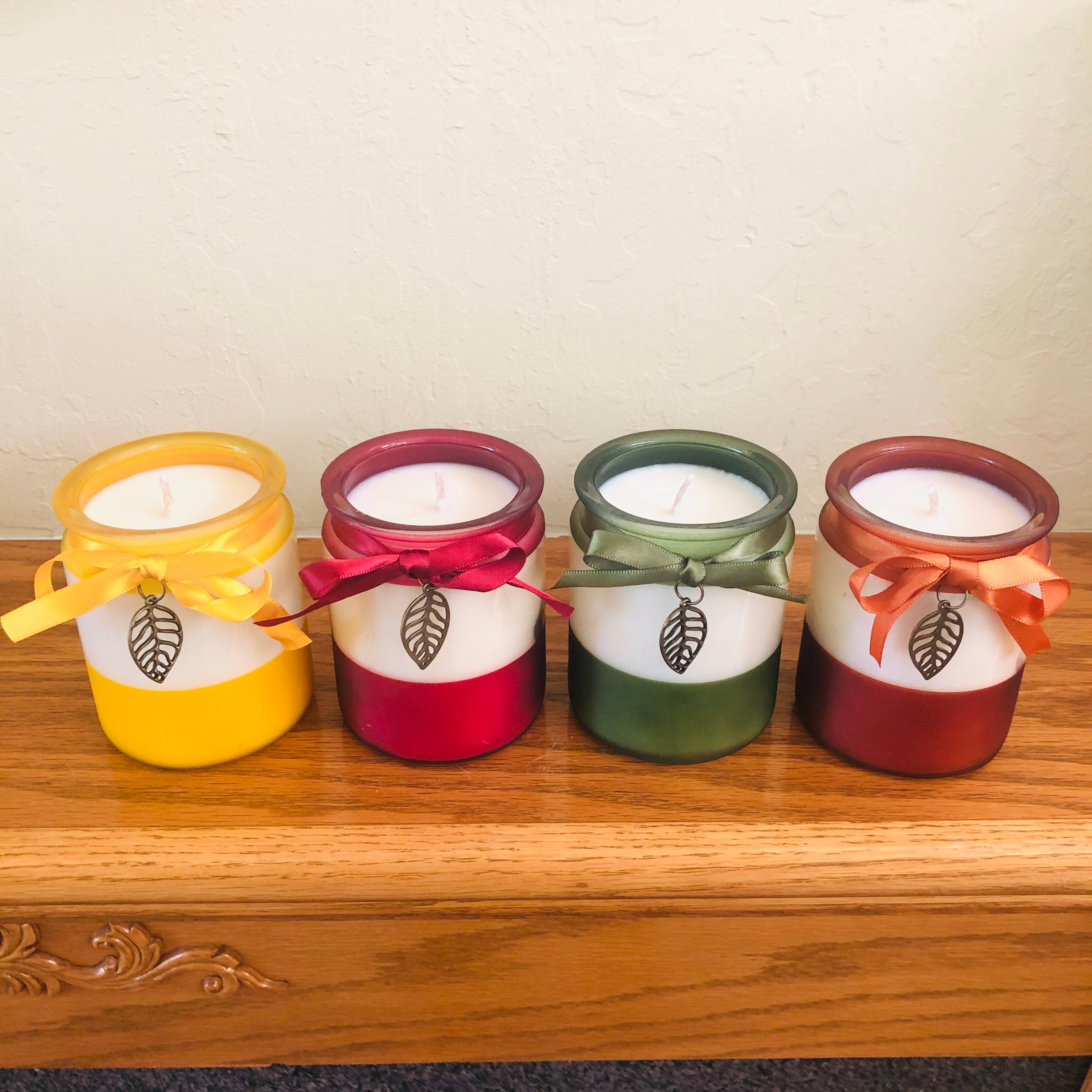 Set de 4 velas de soja perfumadas de otoño hechas a mano | Etsy Set de 4 velas de soja perfumadas de otoño hechas a mano | Etsy