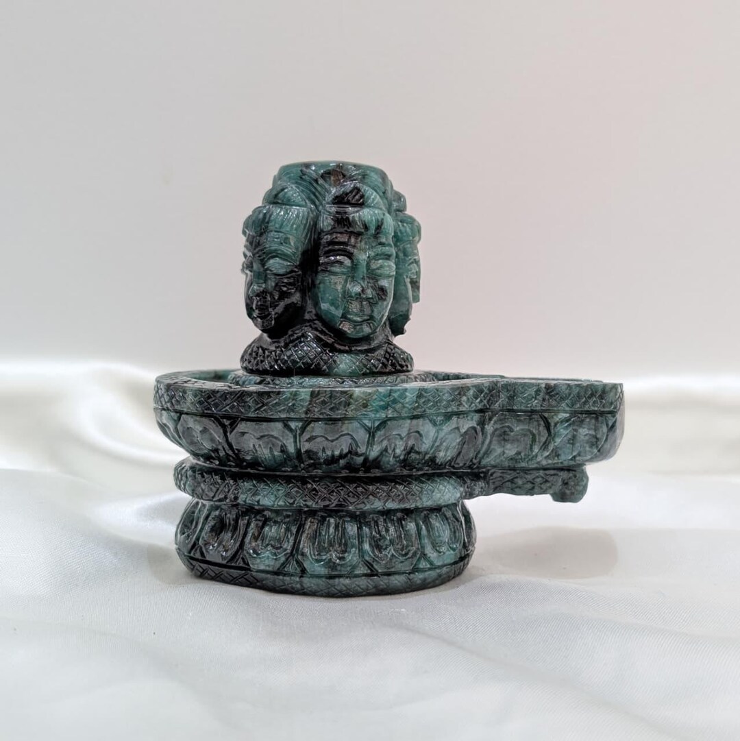 Green Emerald Shivling – ITLGR Certified Panchmukhi Shiva-lingam ...