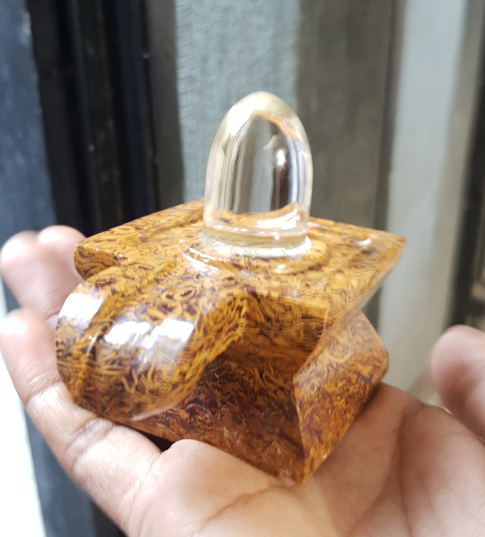 Lord Shiva 3 Inches Handmade Shivling with Transparent Lingam Healing ...