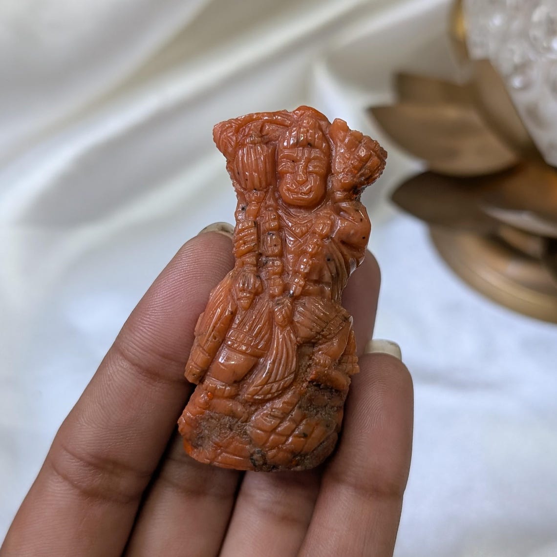 Red Coral Hanuman Ji Idol 2.15" Certified Hindu God Statue - Etsy