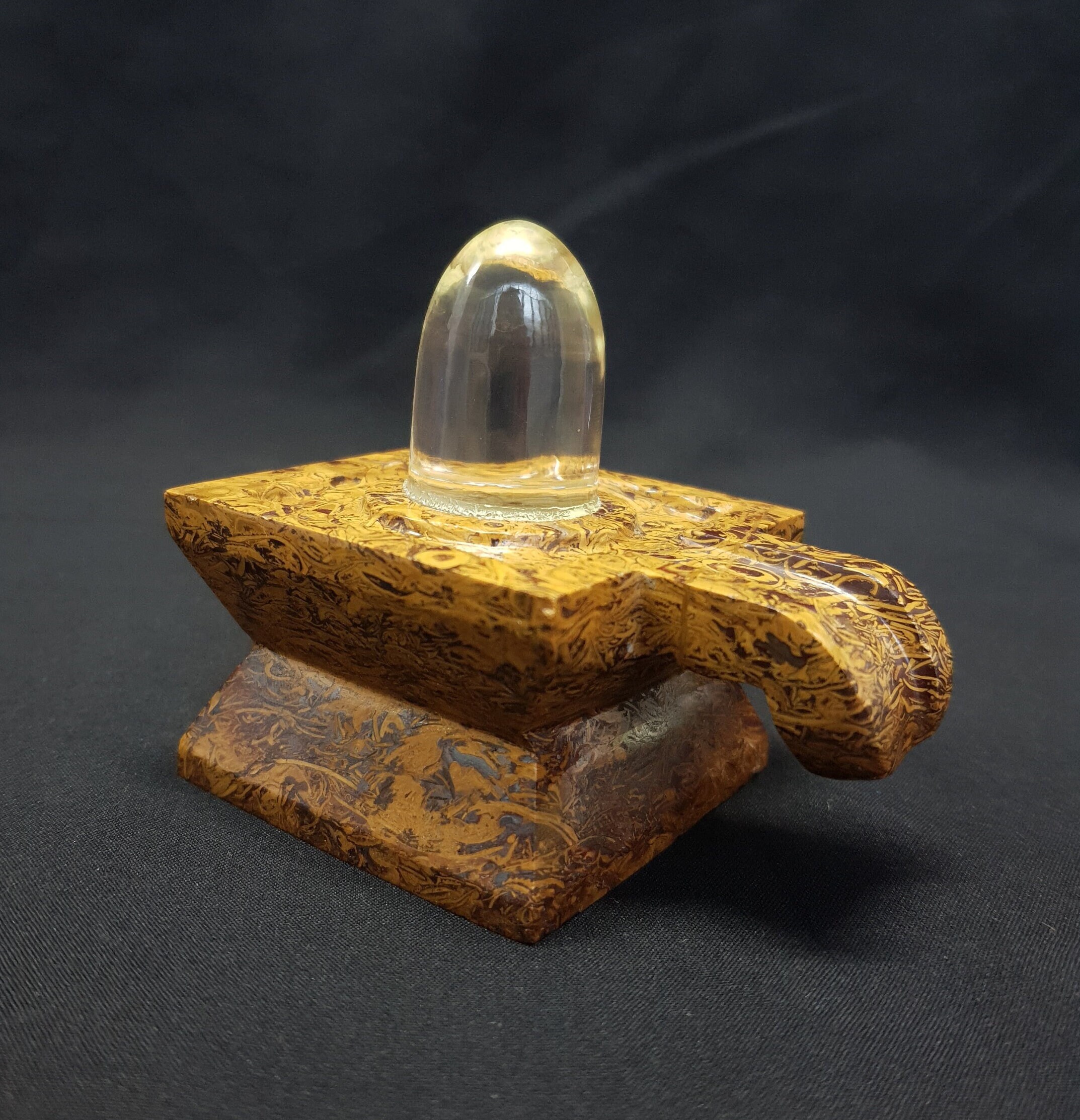 Lord Shiva 3 Inches Handmade Shivling with Transparent Lingam Healing ...
