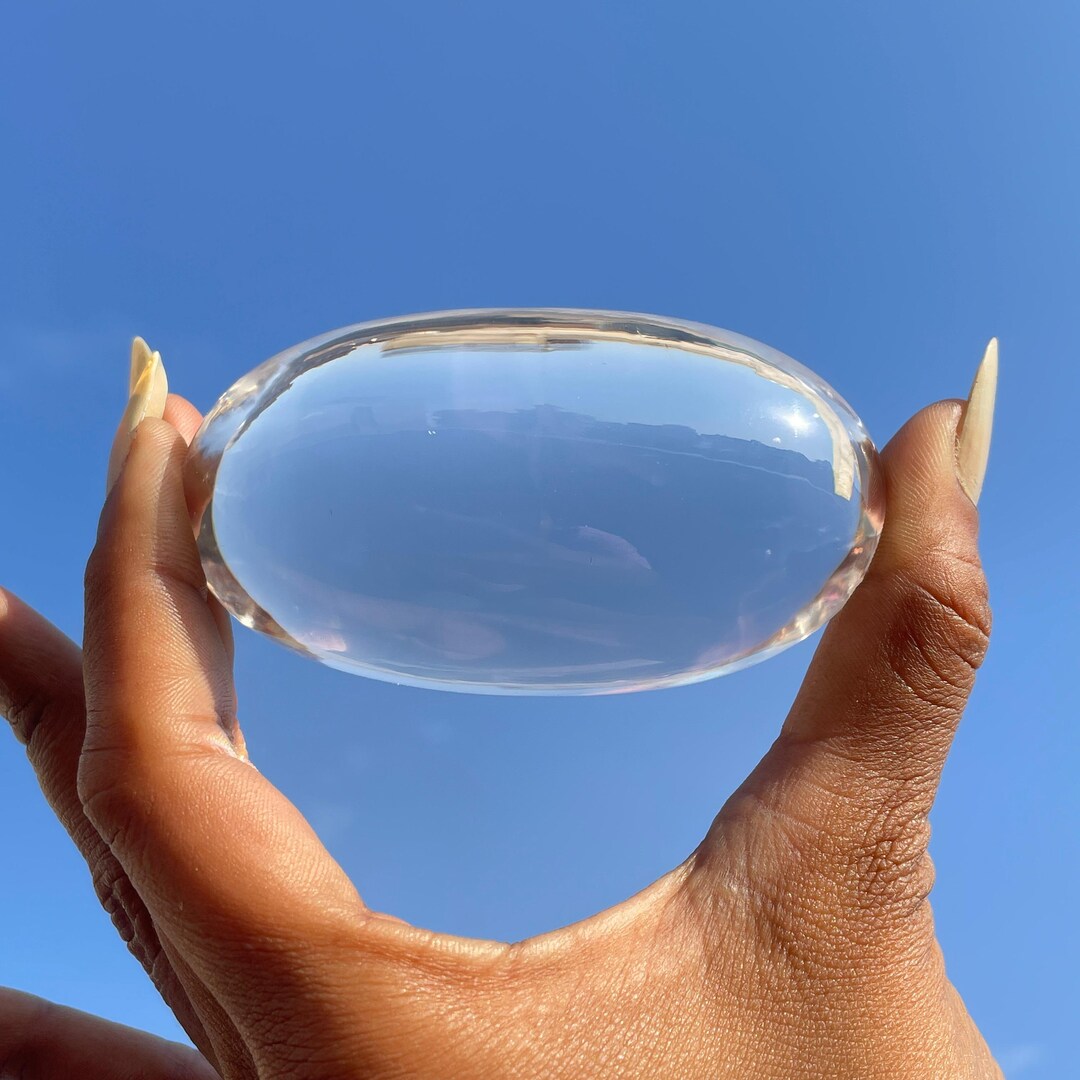 Natural Crystal Lingam 3.25 White Crystal Sphatik Lingam Shiva Lingam ...