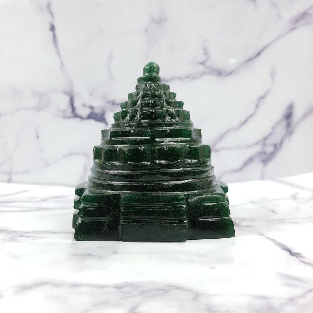 Green Jade Shree Yantra Green Aventurine Stone Shri Yantra - Etsy