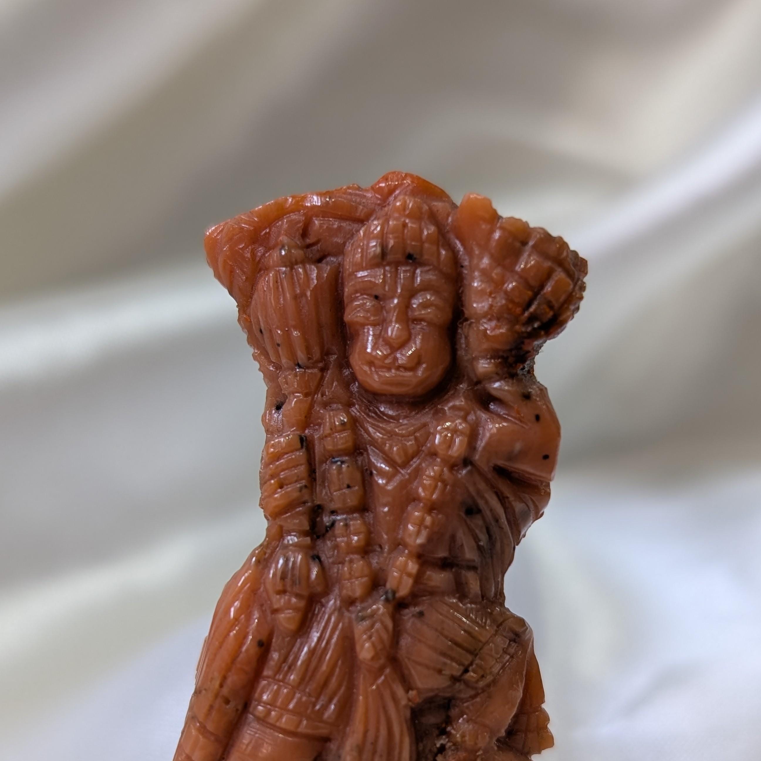 Red Coral Hanuman Ji Idol 2.15" Certified Hindu God Statue - Etsy