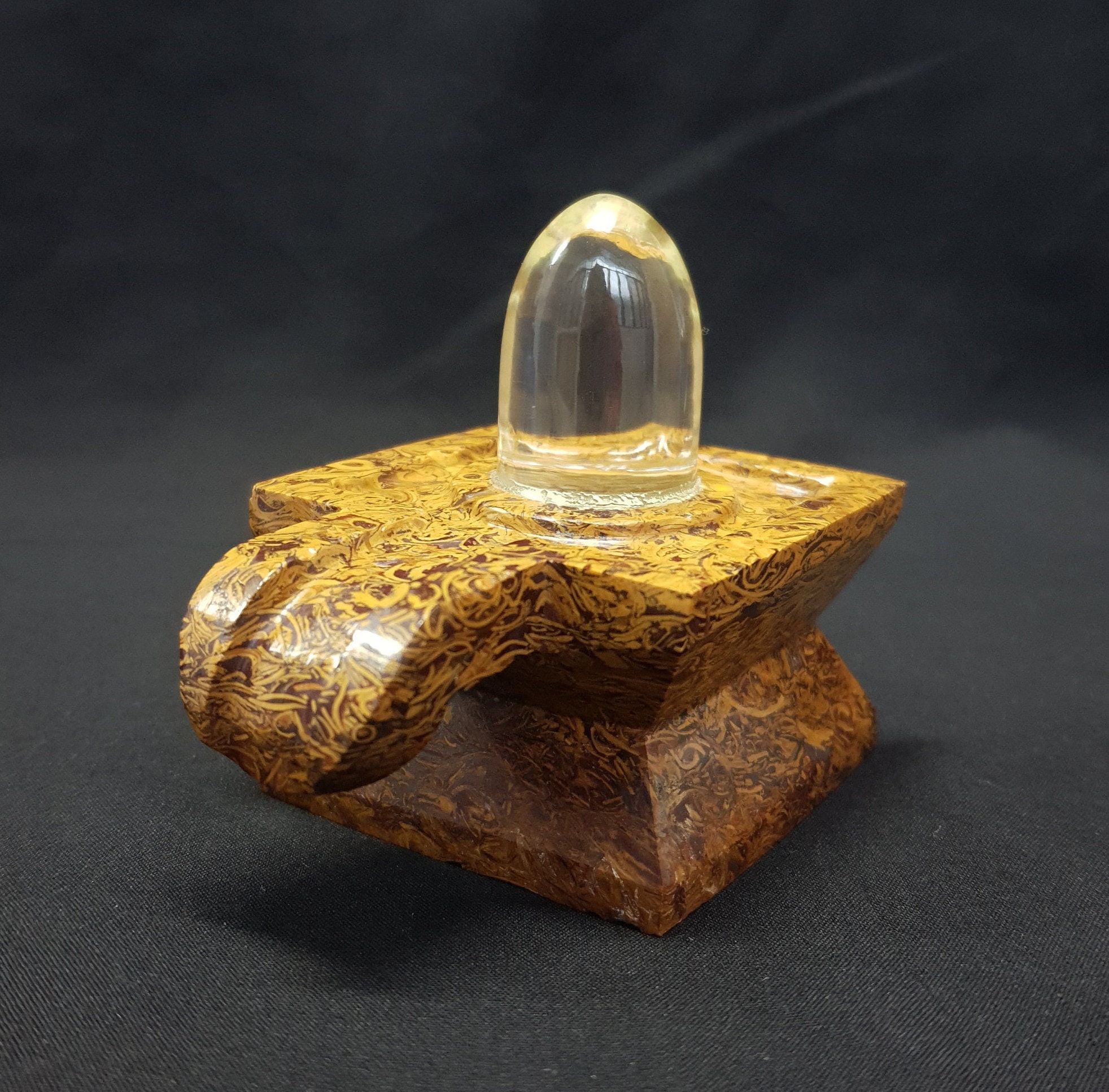 Lord Shiva 3 Inches Handmade Shivling with Transparent Lingam Healing ...