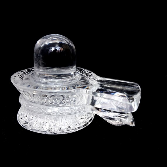 Worship Sphatik Shiv-ling /Natural Rock Crystal Sphatik Shivling ...
