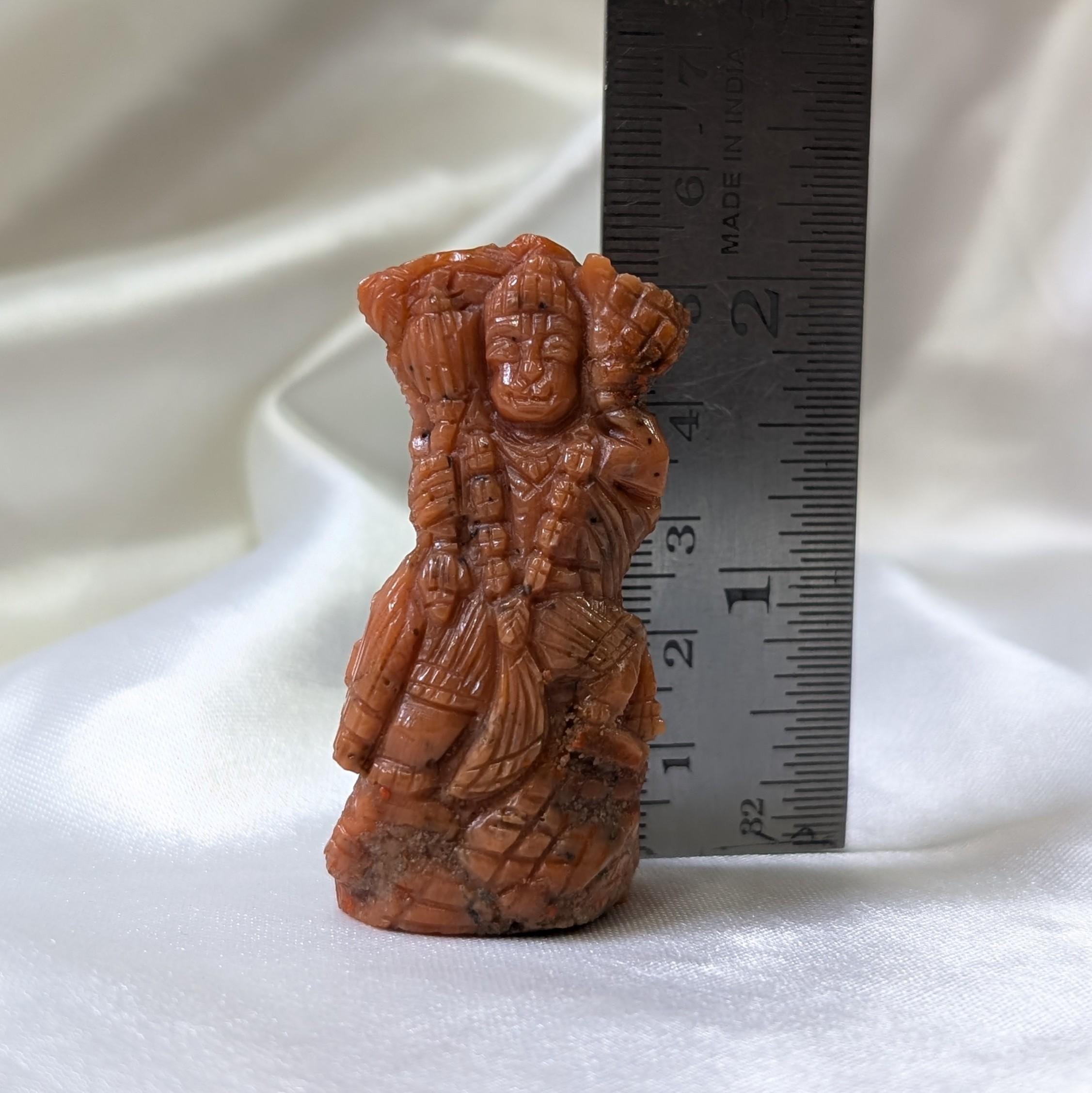 Red Coral Hanuman Ji Idol 2.15" Certified Hindu God Statue - Etsy