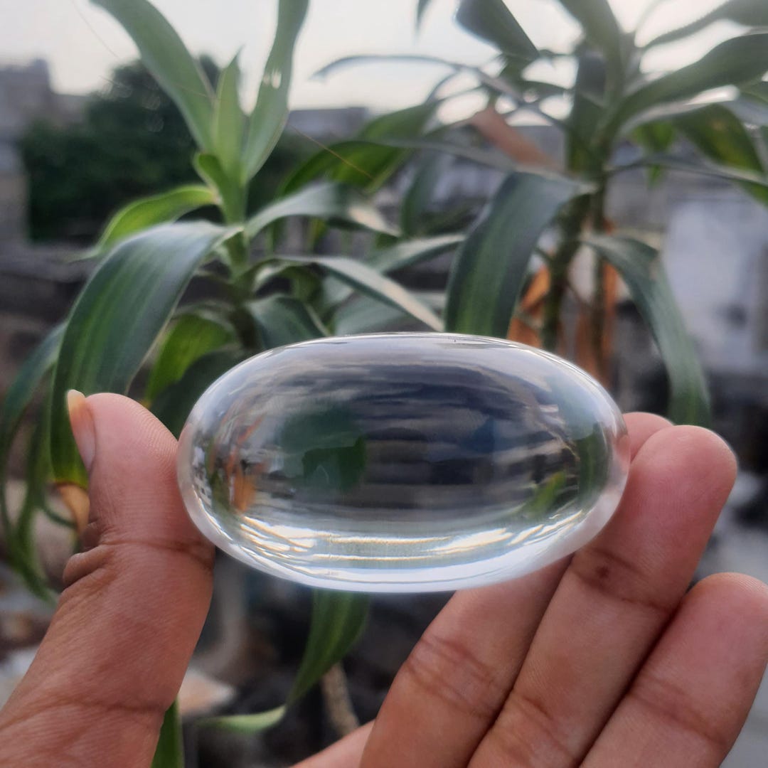 Original White Sphatik Lingam With Lab Certificate, 2.30" Clean Crystal ...