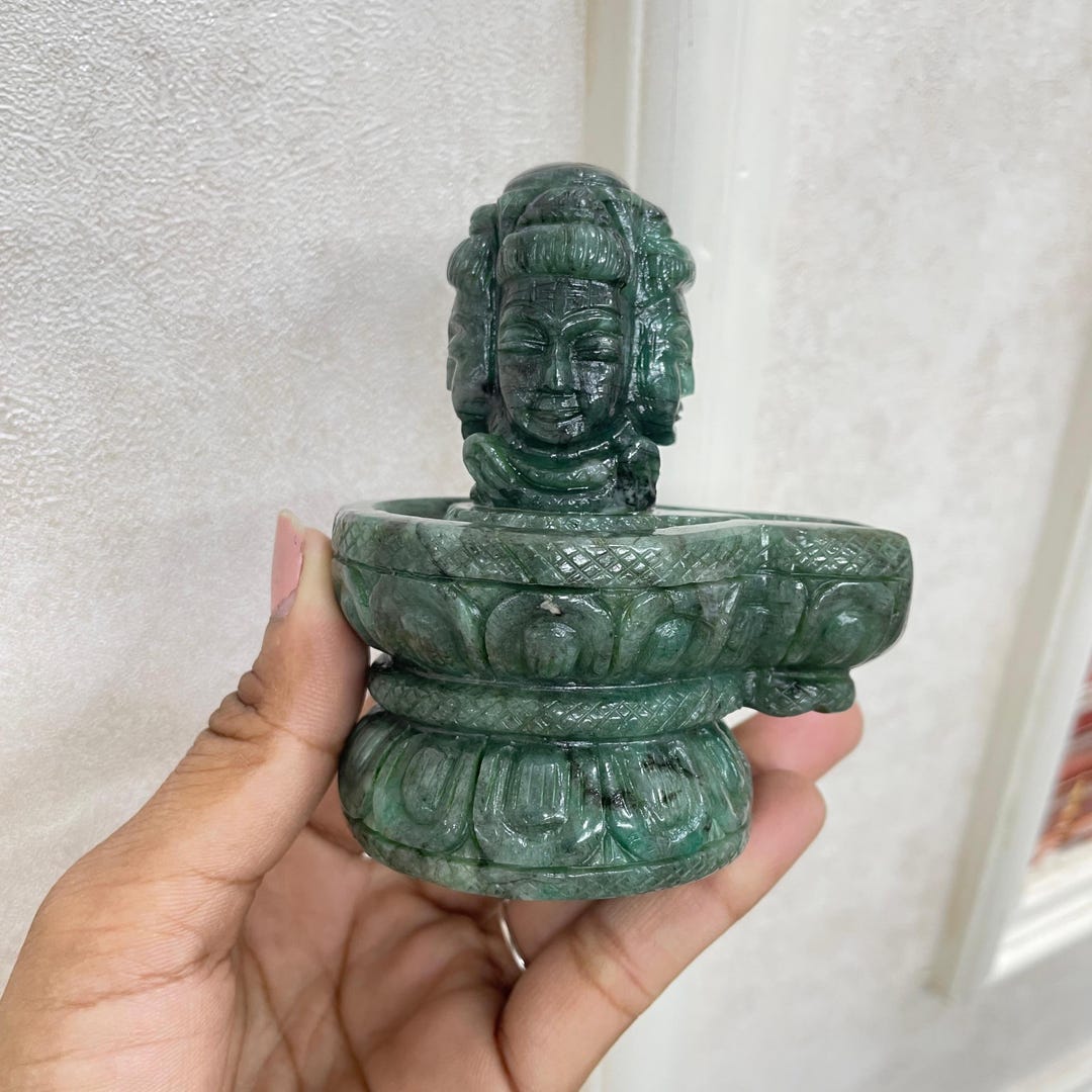 Buy Original Emerald Shivling, Pashupatinath Shiva Lingam, Green ...