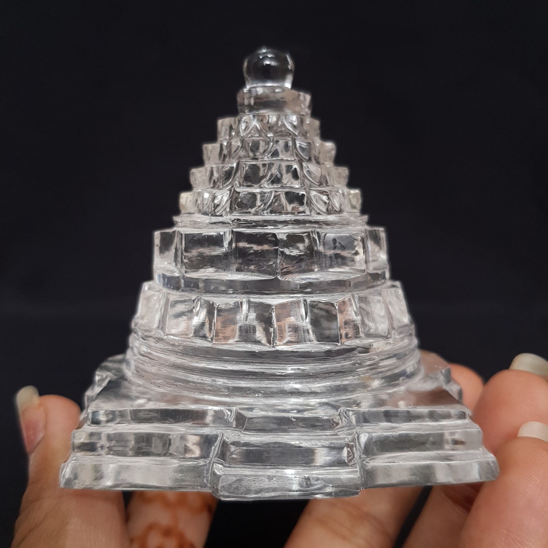 2.75" Crystal Spathic Shree Yantra Natural Crystal Spathic Shree Yantra ...