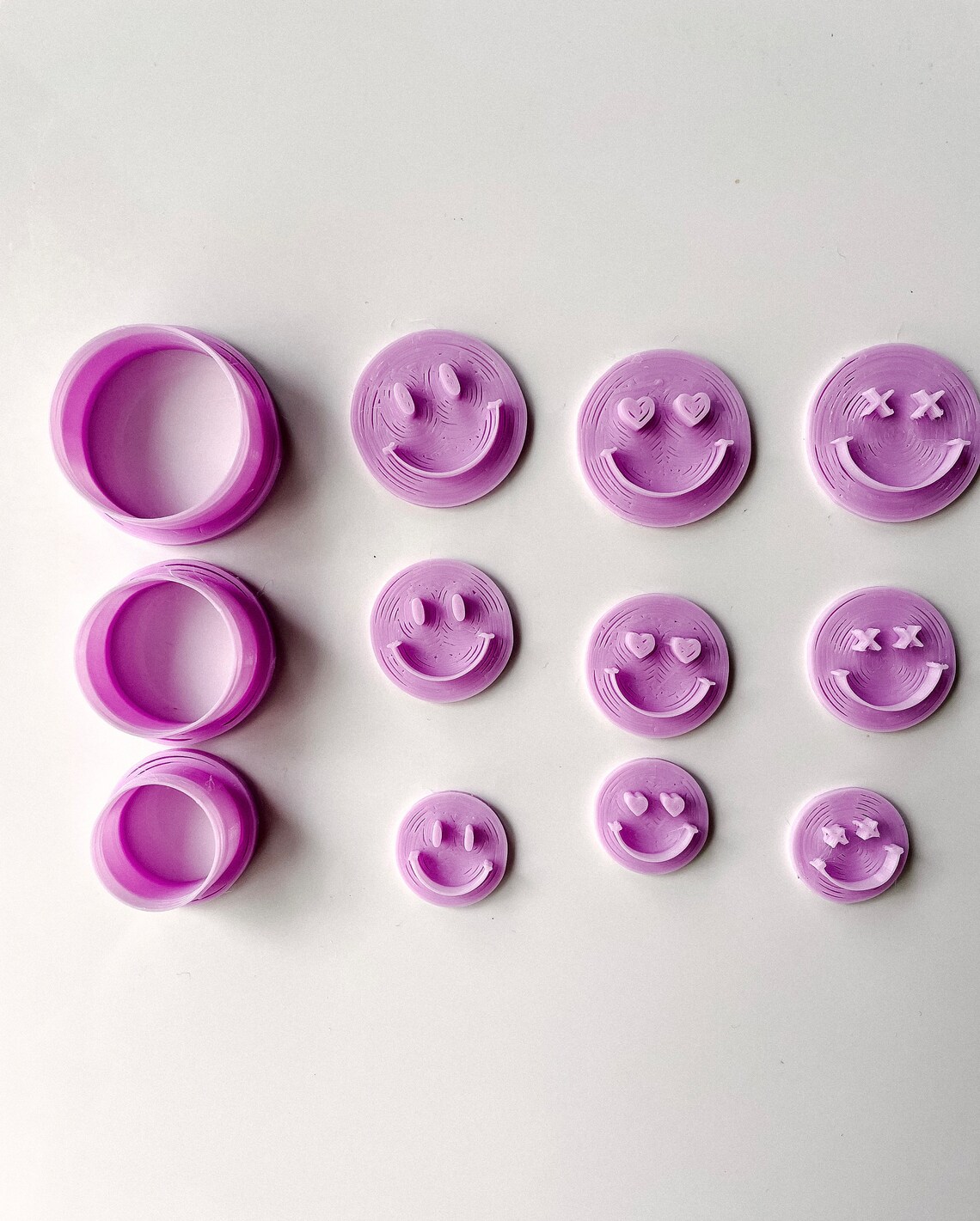 Smiley Face Clay Cutter Polymer Clay Cutter Smiley Face Embossed Clay ...