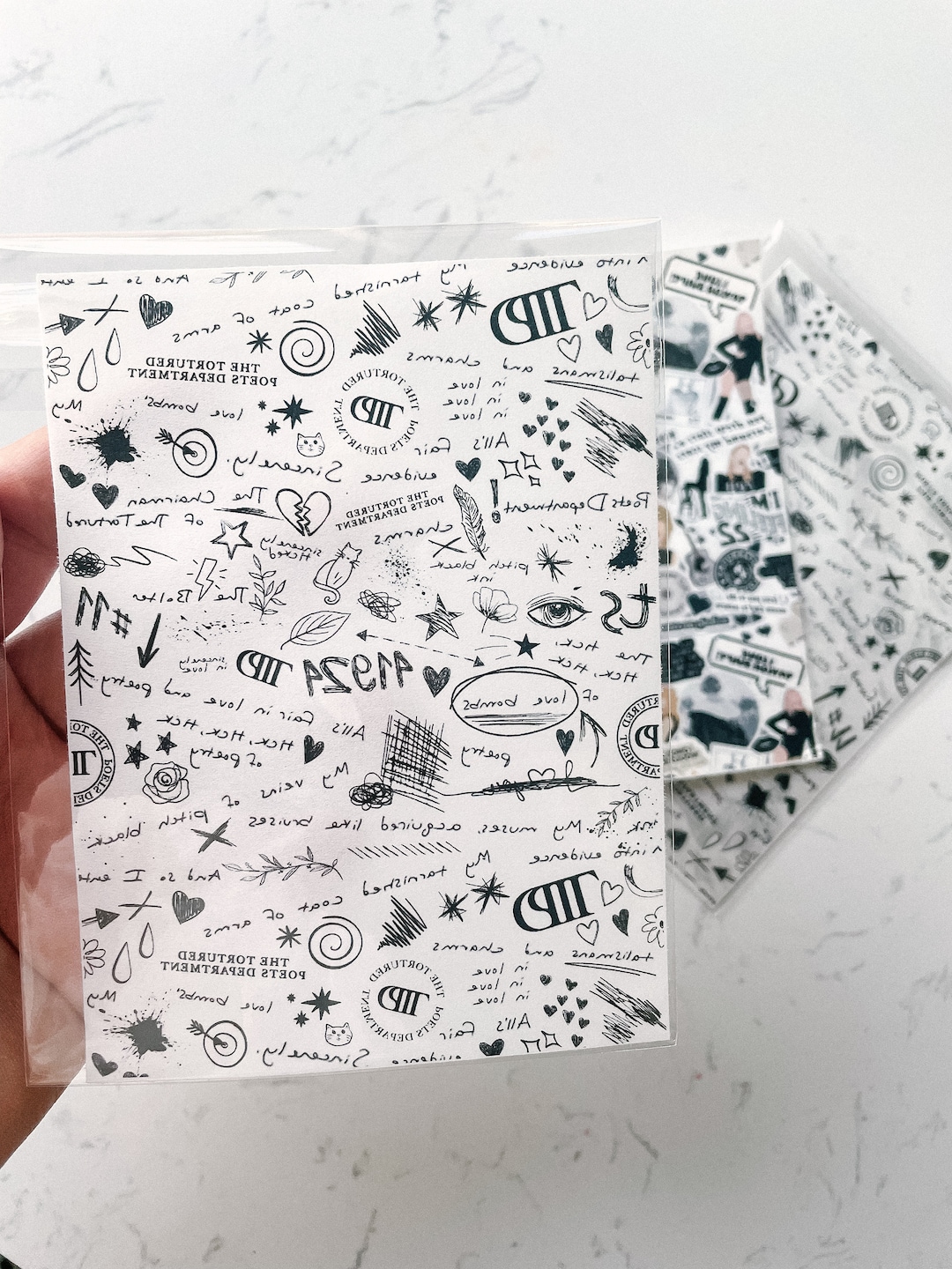 Taylor Swift Tortured Poets Department Clay Image Transfer Paper TTPD ...