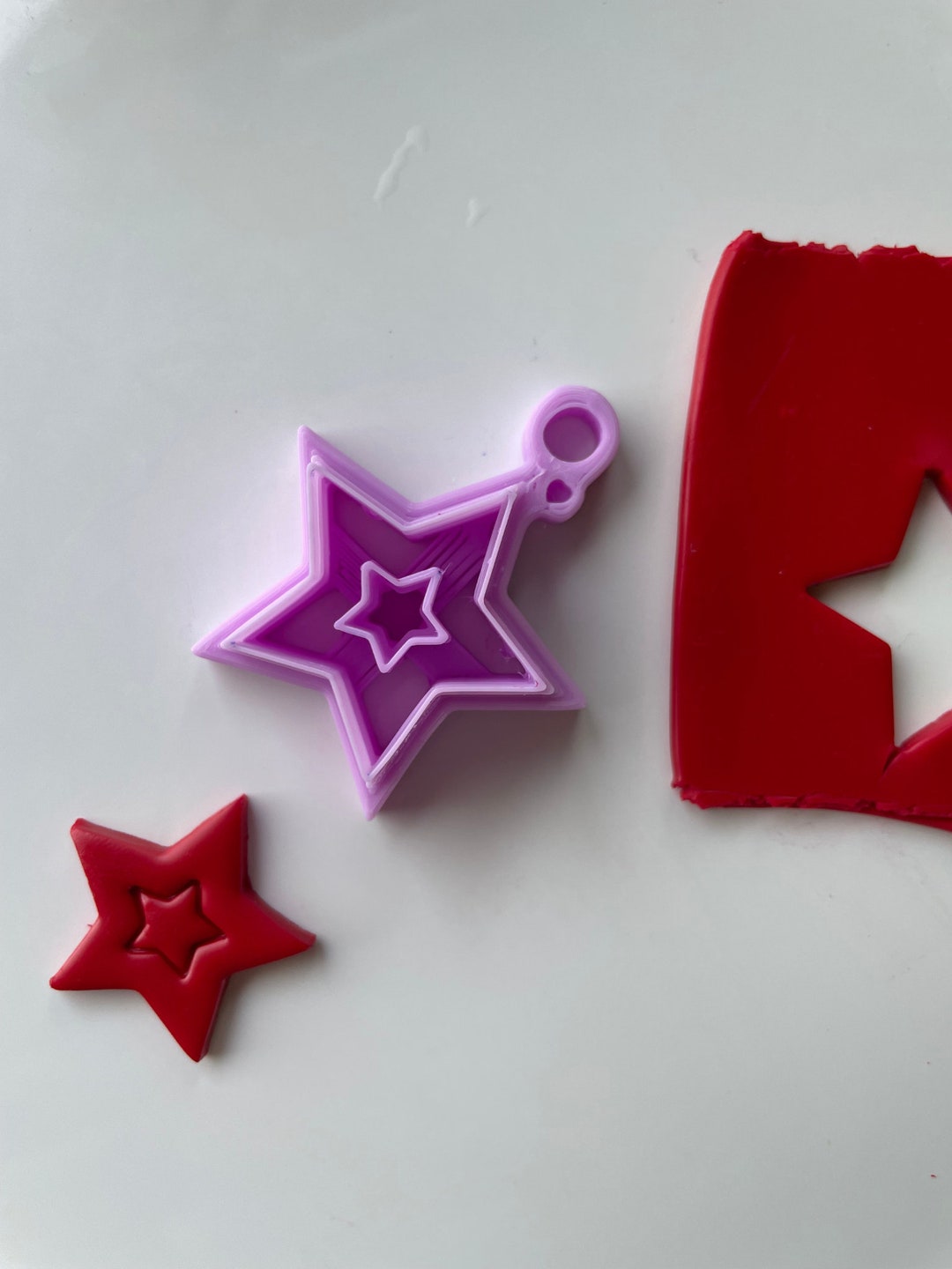 Polymer Clay Twin Star Clay Cutter 4th of July Clay Cutter Embossed ...