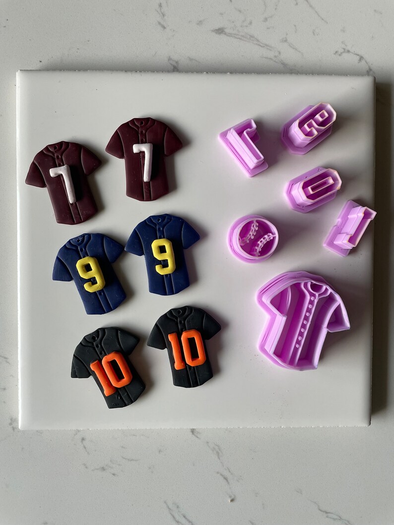 Baseball Jersey Polymer Clay Cutter Sports Clay Cutters Baseball ...