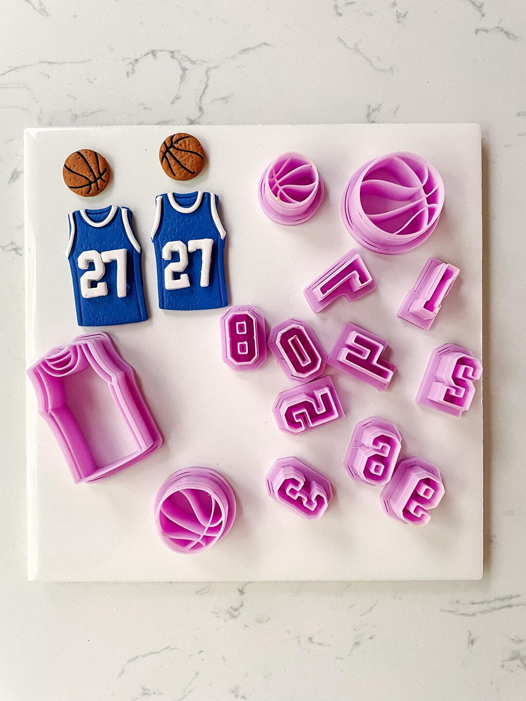 Basketball Jersey Polymer Clay Cutter Bundle Jersey and Numbers Only ...