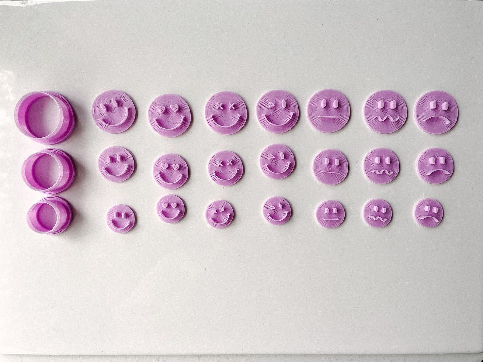 Smiley Face Clay Cutter Polymer Clay Cutter Smiley Face Embossed Clay ...
