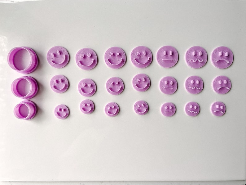 Smiley Face Clay Cutter Polymer Clay Cutter Smiley Face Embossed Clay ...