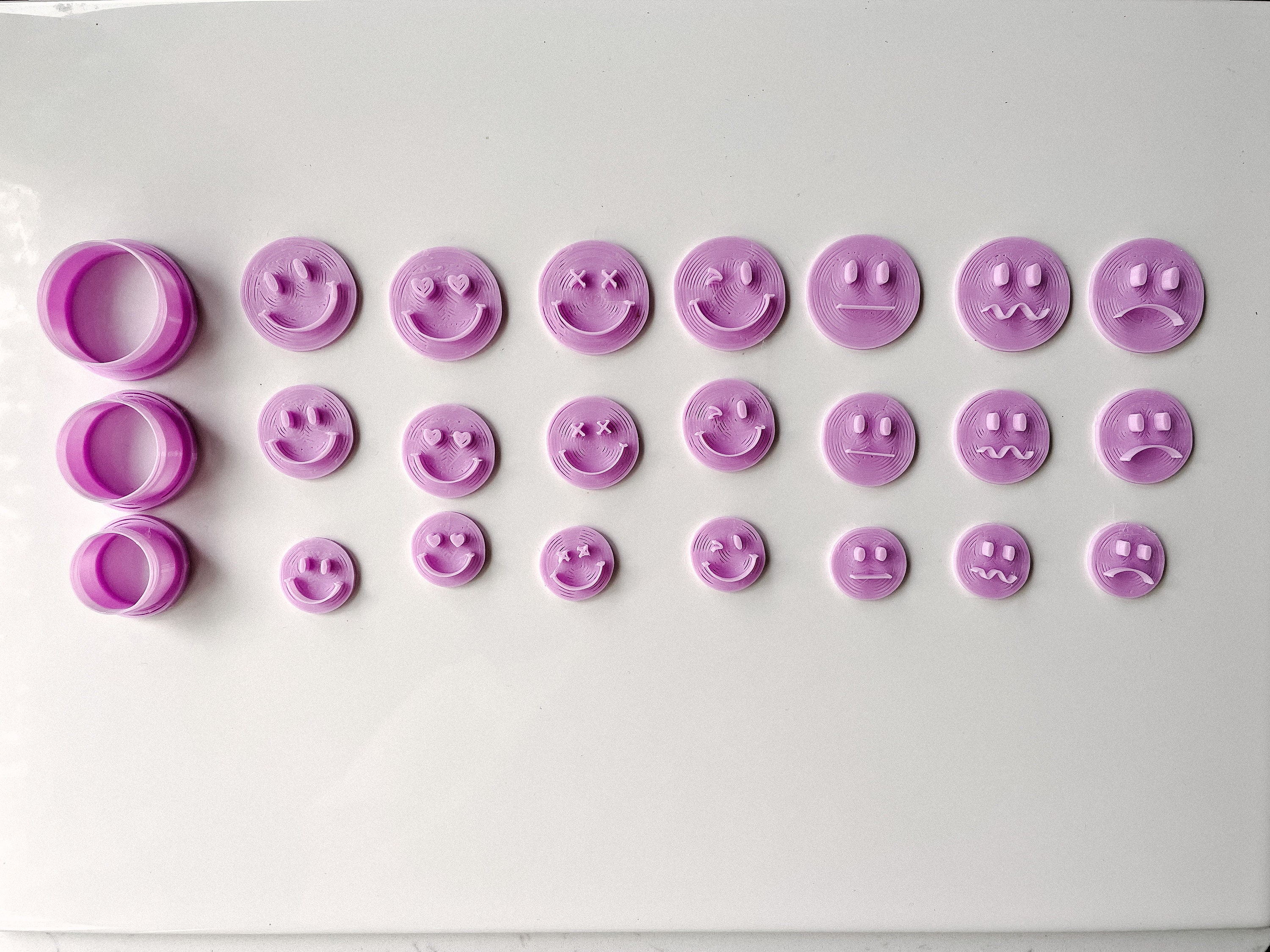 Smiley Face Clay Cutter Polymer Clay Cutter Smiley Face Embossed Clay ...
