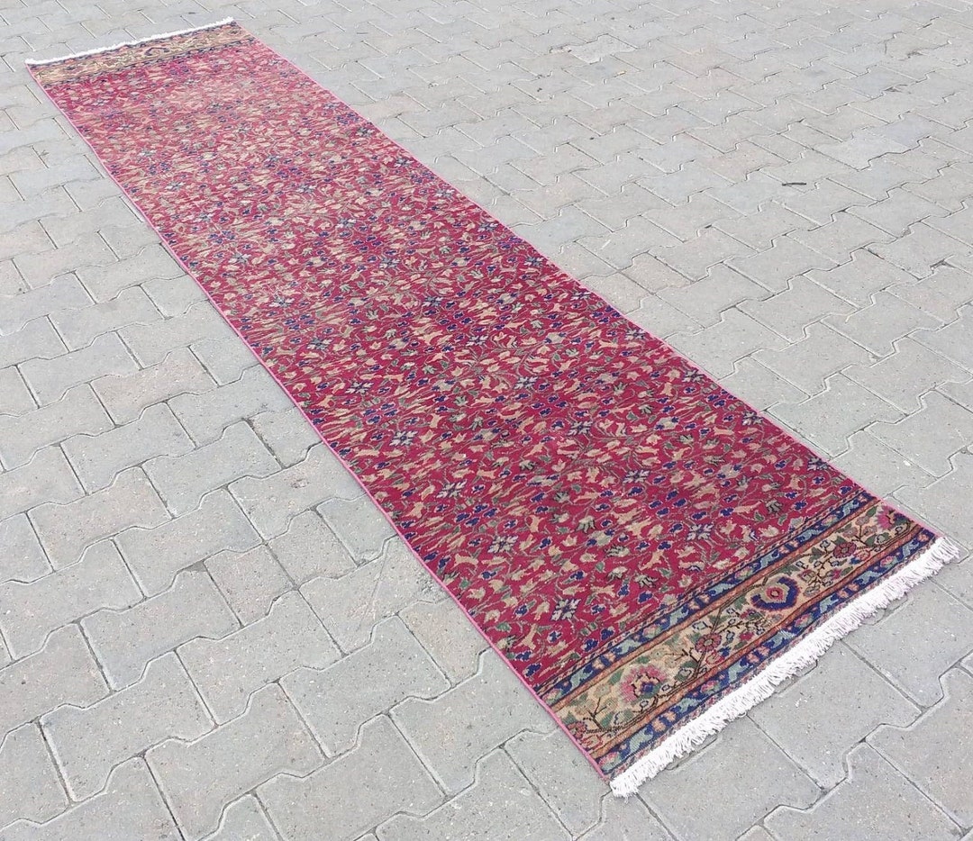 Stair Runner 9.58 X 2.32 Ft, Vintage Runner 9.58 X 2.32 Ft, Runner Gift ...