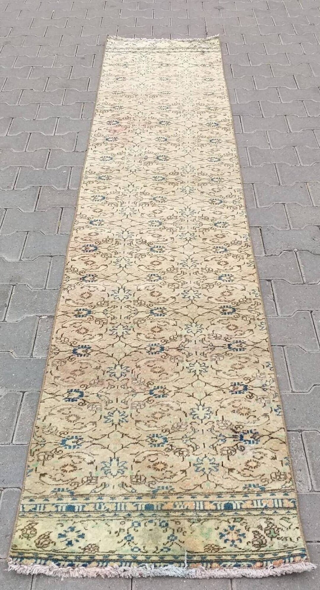 Turkish Runner 9.6 X 2 Ft, Stair Runner 9 X 2.6 Ft, Vintage Rug 9 X 2.6 ...