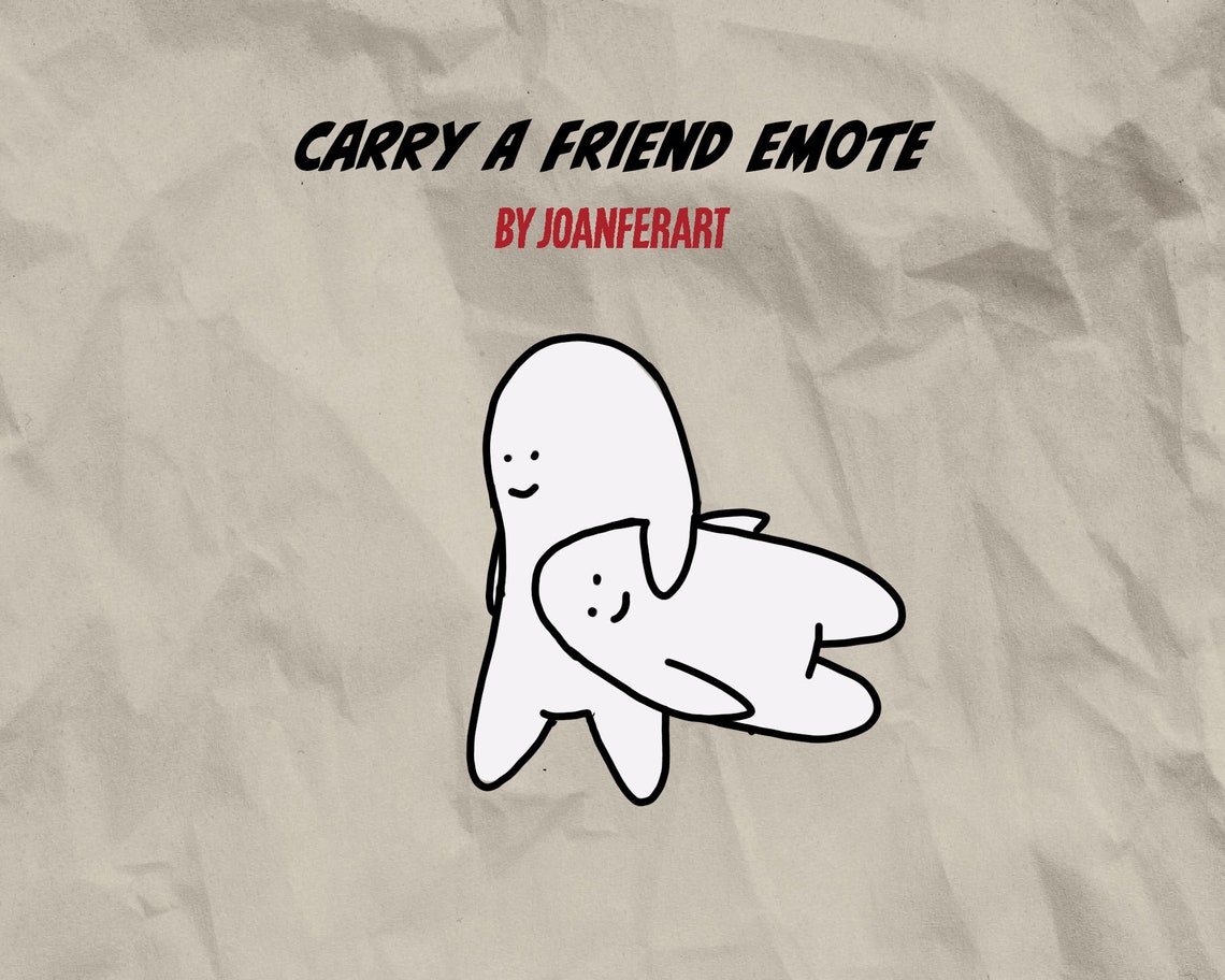 Twitch ANIMATED Emote, Carry a Friend Emote, Cute and Funny Emote ...
