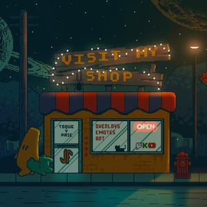 Animated Pixel Set up Twitch Overlay Pack, Screens, Panels, and Cam ...