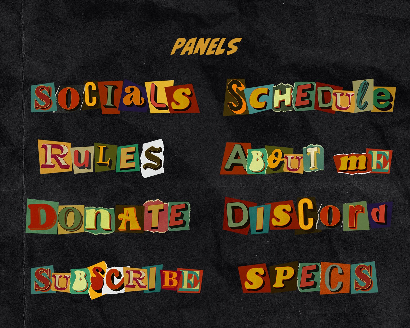 Twitch Overlay Pack - Animated Magazine Cut Out Screens & Panels ...