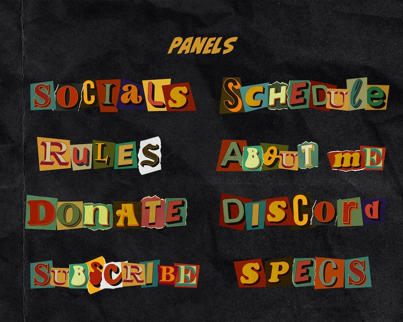Twitch Overlay Pack - Animated Magazine Cut Out Screens & Panels ...