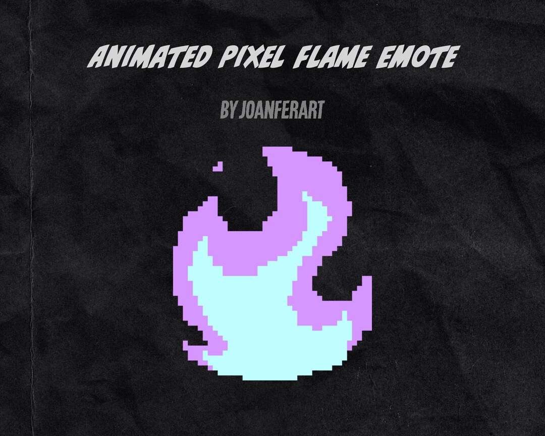 Animated Twitch Pixel Flame Emote, Purple - Etsy