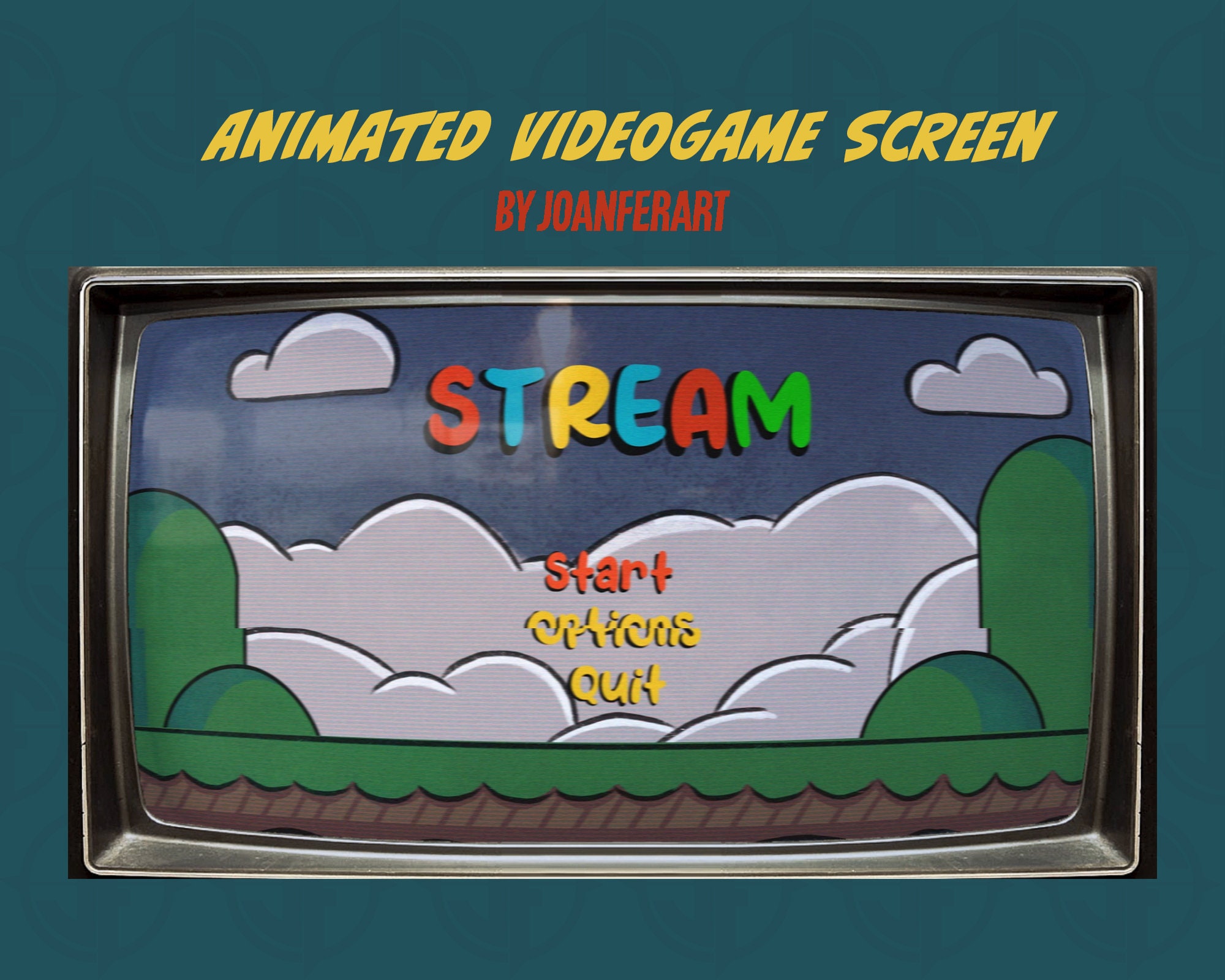 Twitch Animated Videogame Stream Sceen - Etsy