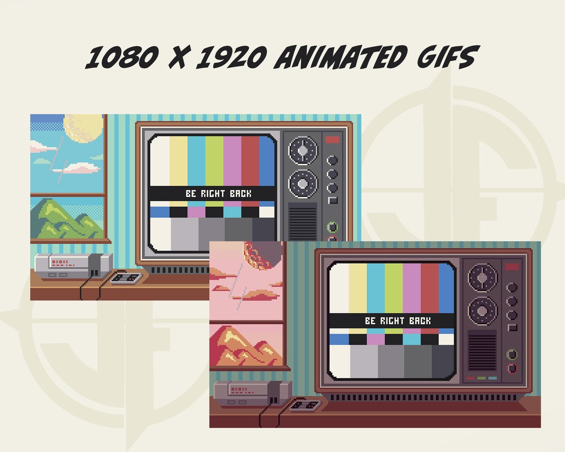 Twitch Animated Pixel Tv Screen Pack - Etsy