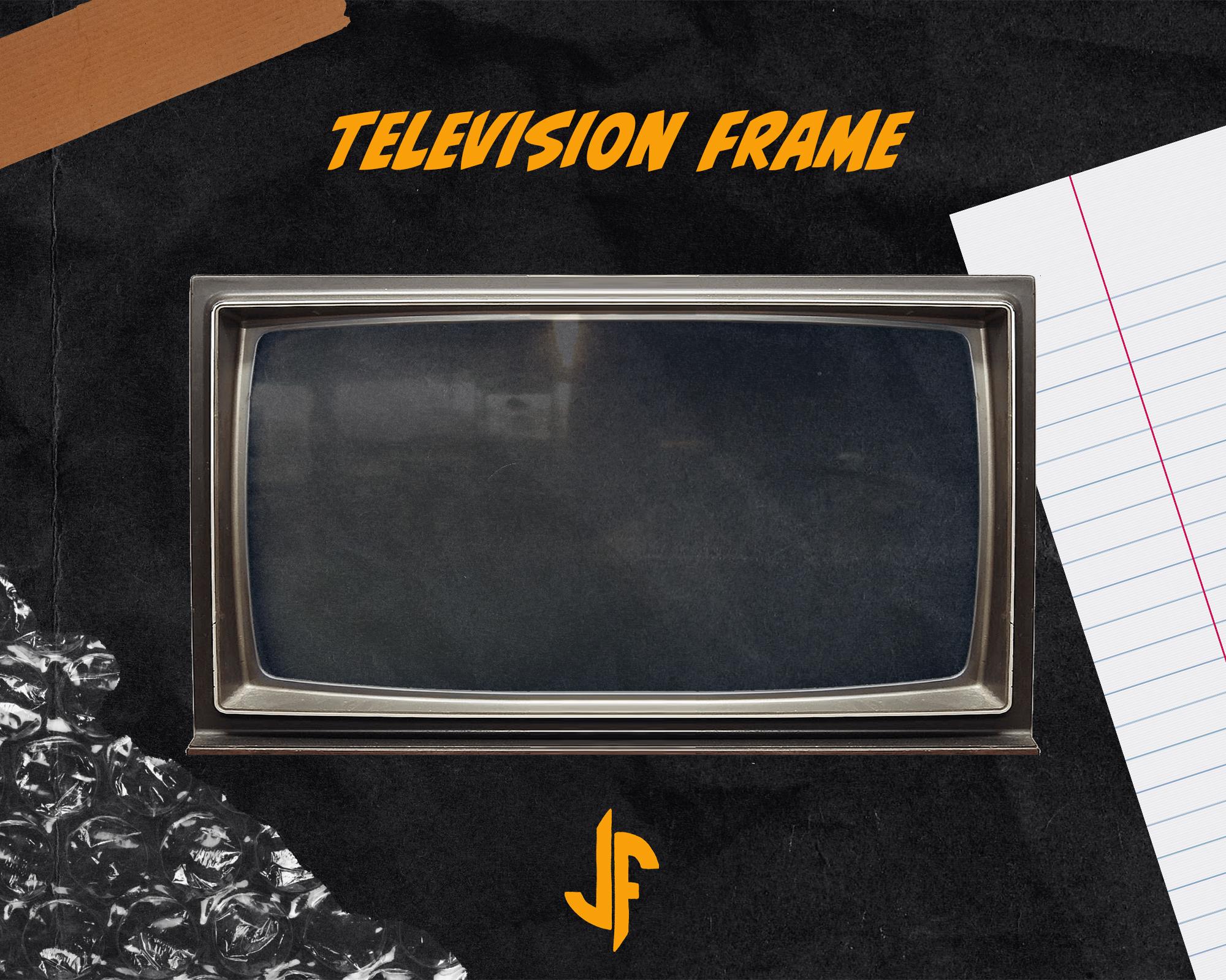 Transparent Television Frame- Webcam Overlay, Stream Asset, PNG ...