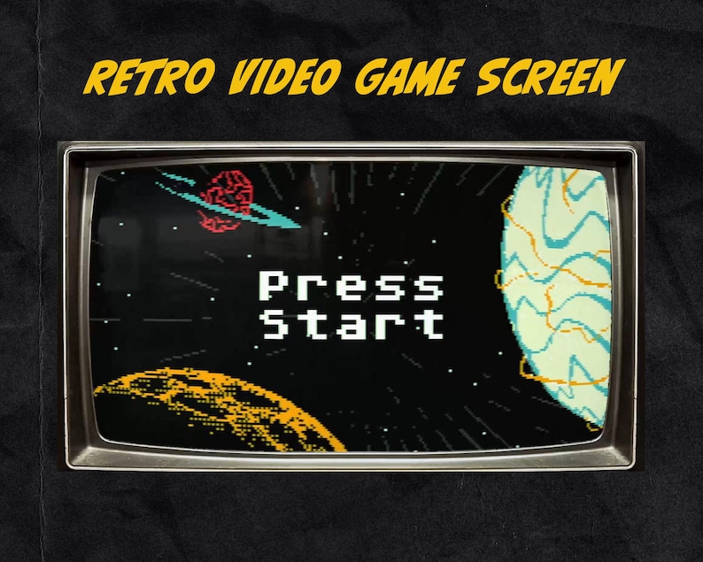 Twitch Retro Press Start Screen, Stream Overlay, Waiting Screen, Loop ...