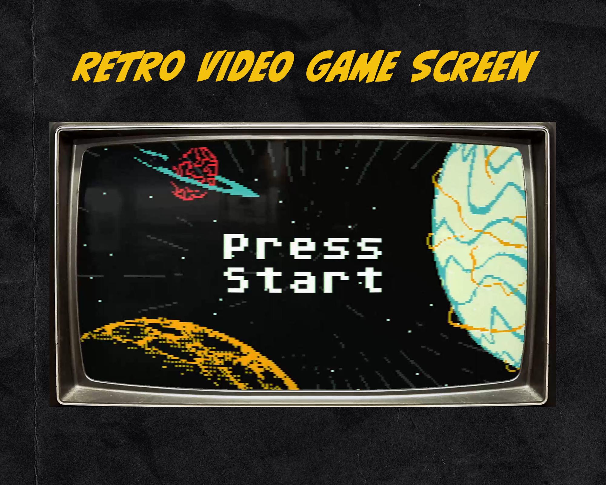 Twitch Retro Press Start Screen, Stream Overlay, Waiting Screen, Loop ...